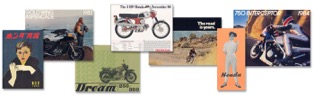 Honda Motorcycle Automobile Literature - Original Brochures, Color ...